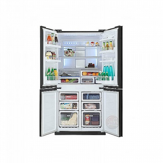 בנצי נעים מוצרי חשמל בע''מ | מקרר 4 דלתות 610 ליטר דגם SJR8912 SHARP בצבע זכוכית לבנה | מקררים ...